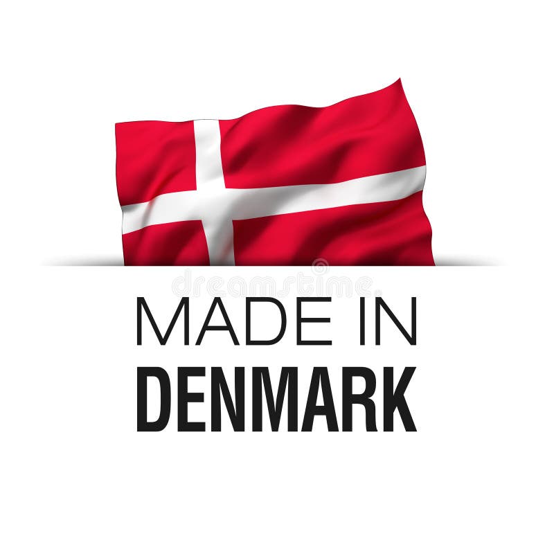 Made In Denmark Gold Label With Flag, Vector Illustration Stock Vector ...