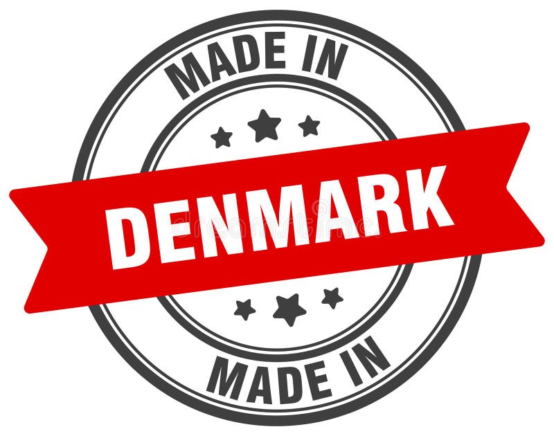 Made in Denmark Round Sign. Made in Denmark Stamp Stock Vector ...