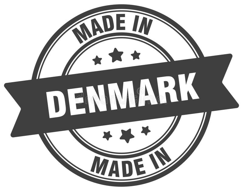 Made in Denmark Round Sign. Made in Denmark Stamp Stock Vector ...