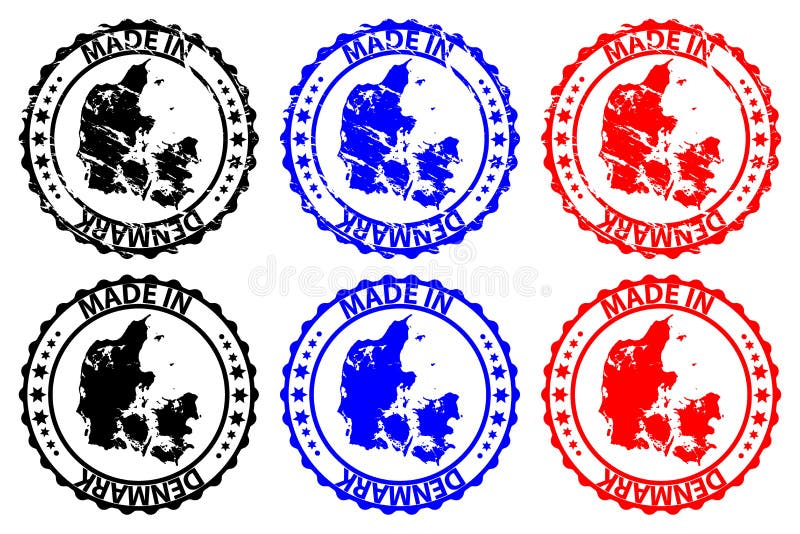Denmark Vector Map Sticker Stock Illustrations – 186 Denmark Vector Map ...