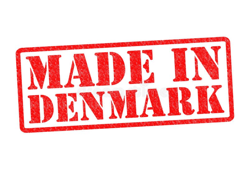 Made in Denmark Label, Stamp, Badge, or Logo. with the National Flag of ...
