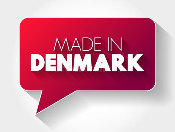 Made in Denmark Text Message Bubble, Concept Background Stock ...