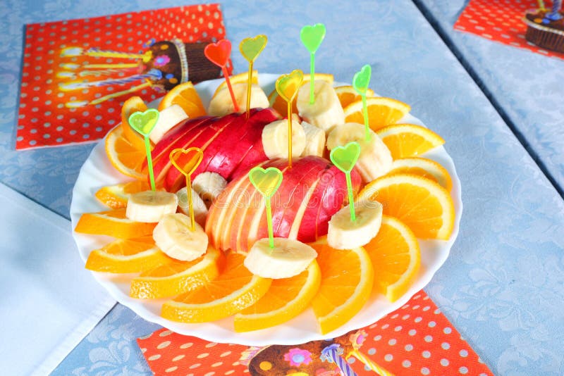 Made dish stock photo. Image of apple, banana, color - 39357436