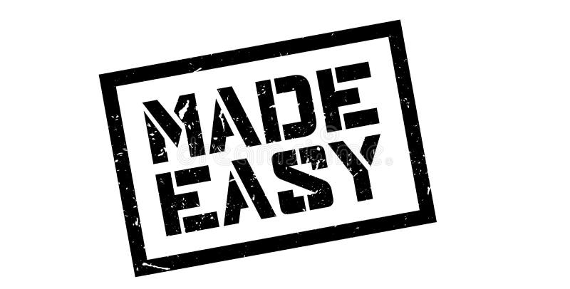 Made Easy rubber stamp stock illustration. Illustration of recreation ...