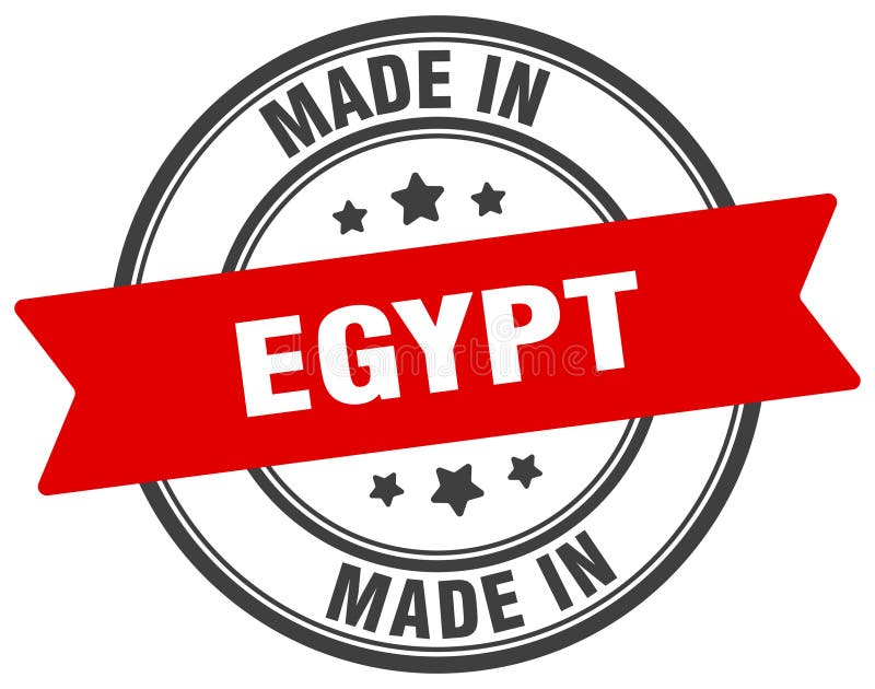 Made in Egypt Round Sign. Made in Egypt Stamp Stock Vector ...