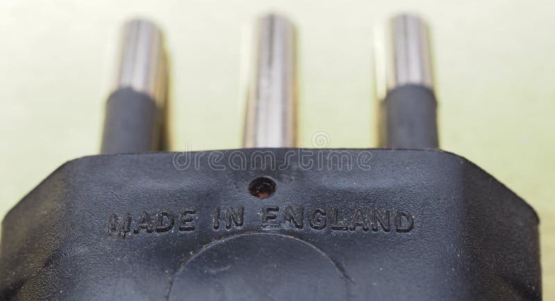 Made in England label stock image. Image of plug, label - 98062867