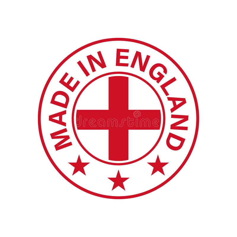 Made in England. Round England Flag Vector Icon Stock Vector ...