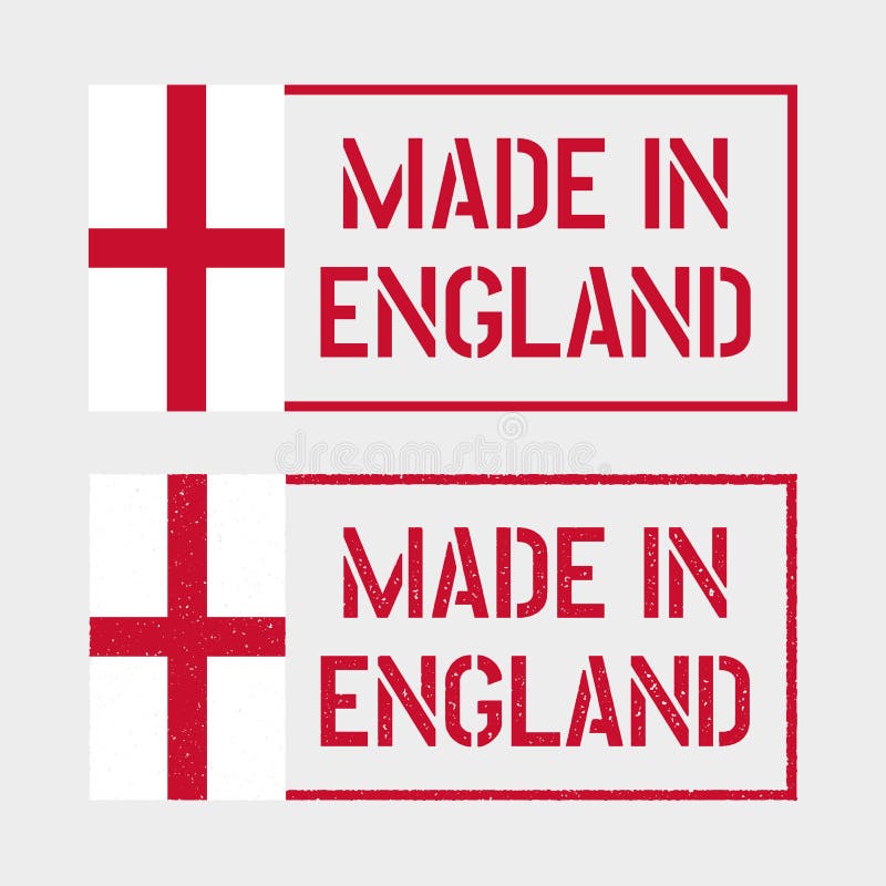 Made in England Stamp Set, Made in England Product Labels Stock Vector ...