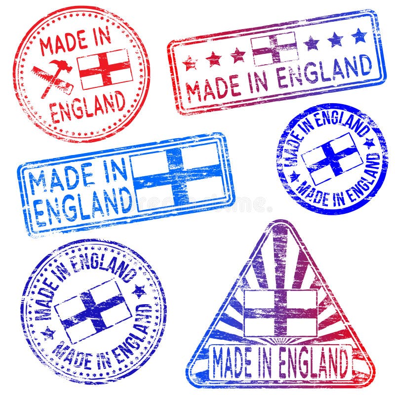 Made in England Stamps stock vector. Illustration of kingdom - 31466310