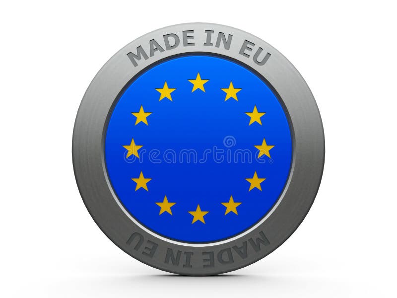 Made in EU stock illustration. Illustration of banner - 85512082