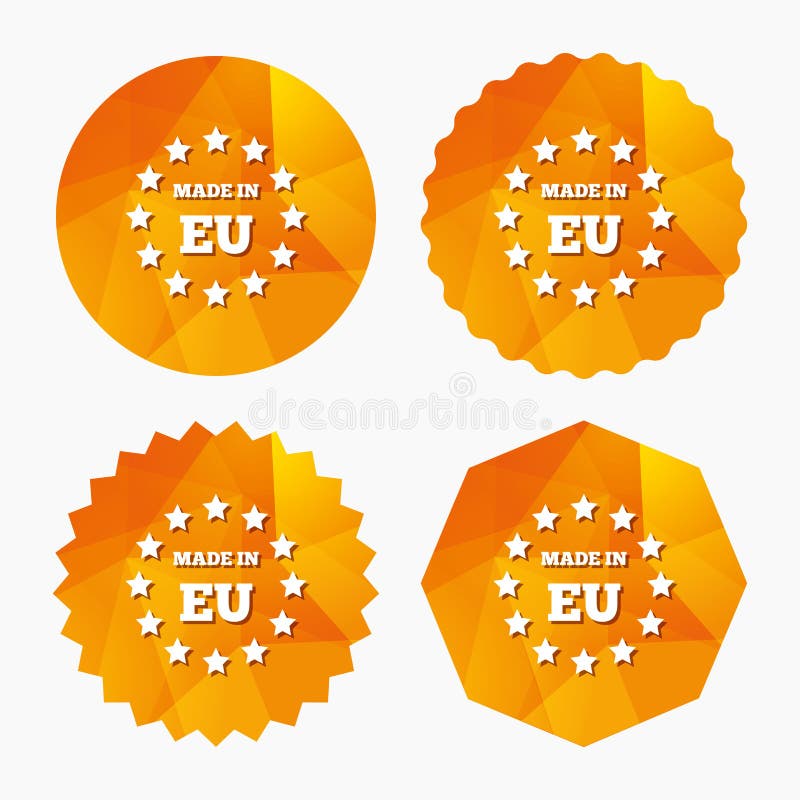 Made in EU Icon. Export Production Symbol Stock Vector - Illustration ...