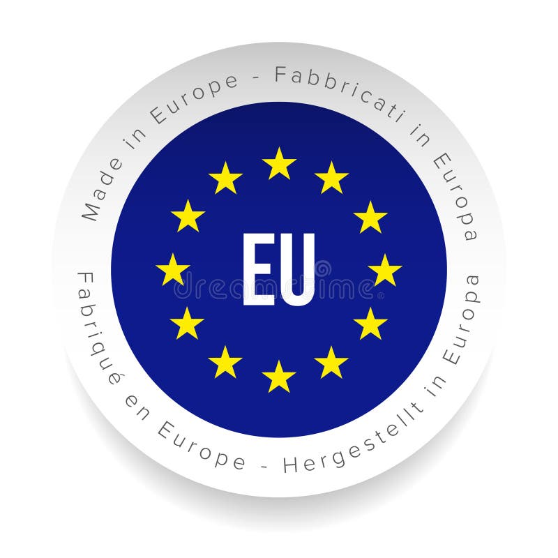 EU Logo. European Union Button Stock Vector - Illustration of star ...