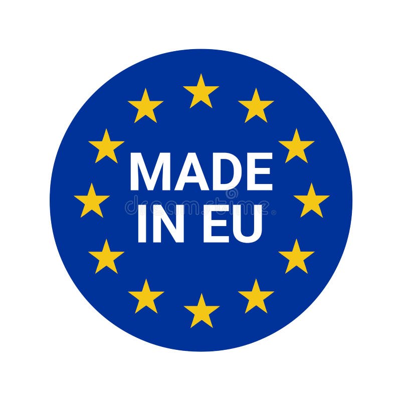 Made in EU symbol stock illustration. Illustration of sign - 131480502