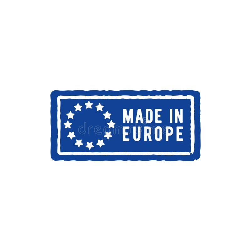 Made in Europe Logo stock illustration. Illustration of shipping ...