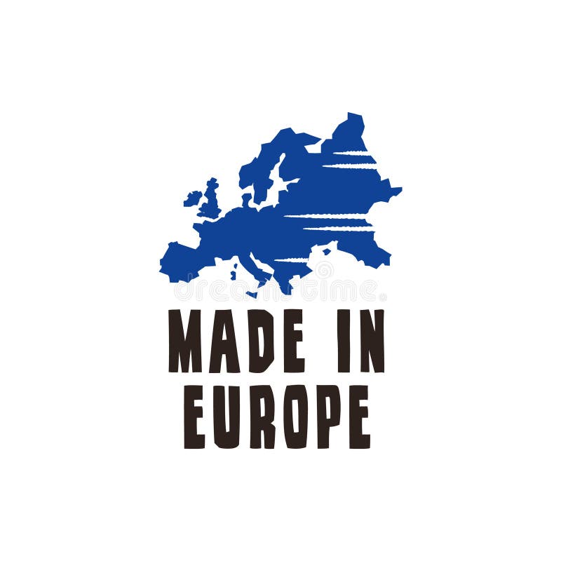 Made in Europe Map Logo stock illustration. Illustration of export ...