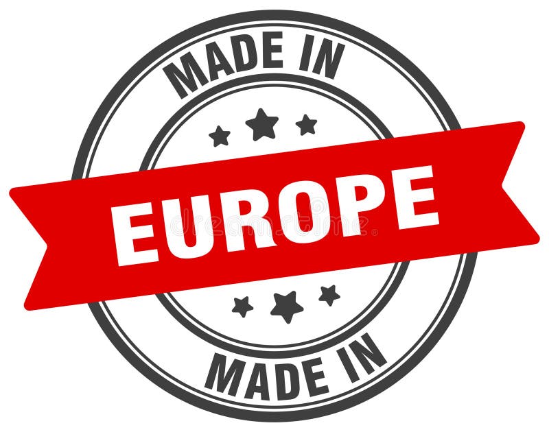 Made in Europe Round Sign. Made in Europe Stamp Stock Vector ...