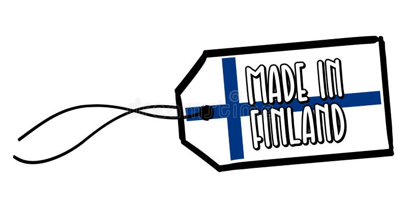 Made in Finland Label on White Background Stock Illustration ...