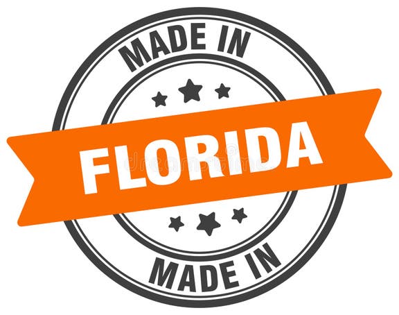 Made in Florida Round Sign. Made in Florida Stamp Stock Vector ...