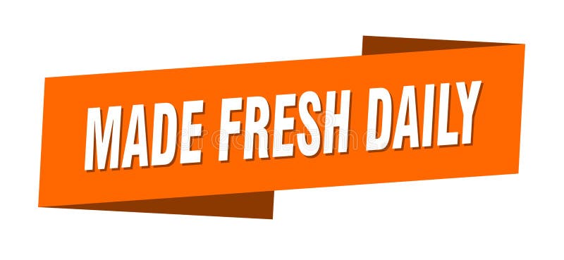 Made Fresh daily Banner Template. Made Fresh daily Ribbon Label Stock ...