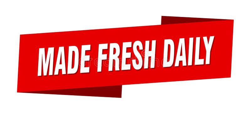 Made Fresh daily Banner Template. Made Fresh daily Ribbon Label Stock ...