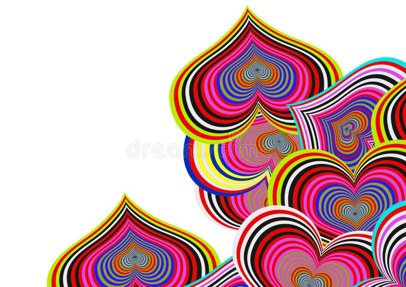 Beautifull Frame Background Made of Fun Colorful Heart Shape Pattern ...
