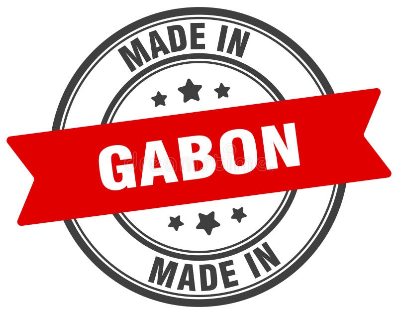 Made in Gabon Round Sign. Made in Gabon Stamp Stock Vector ...