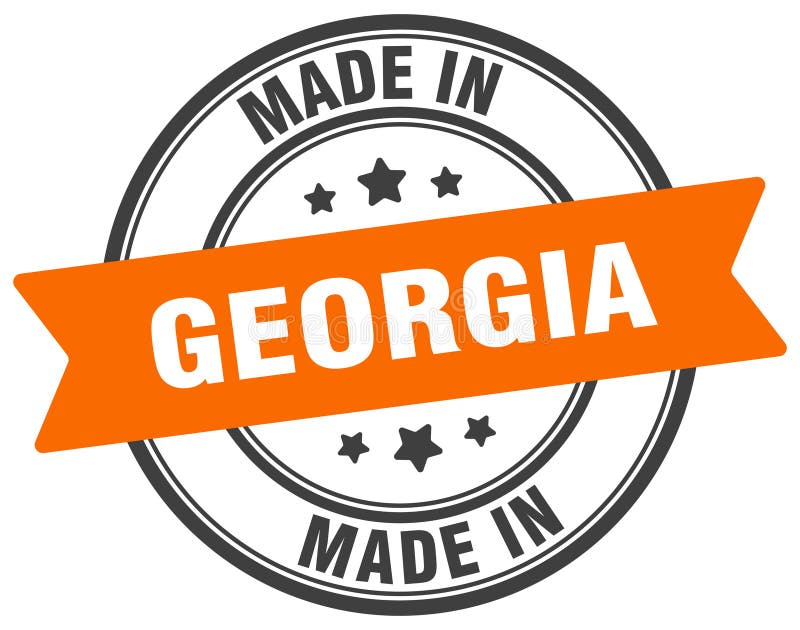 Made in Georgia Round Sign. Made in Georgia Stamp Stock Vector ...