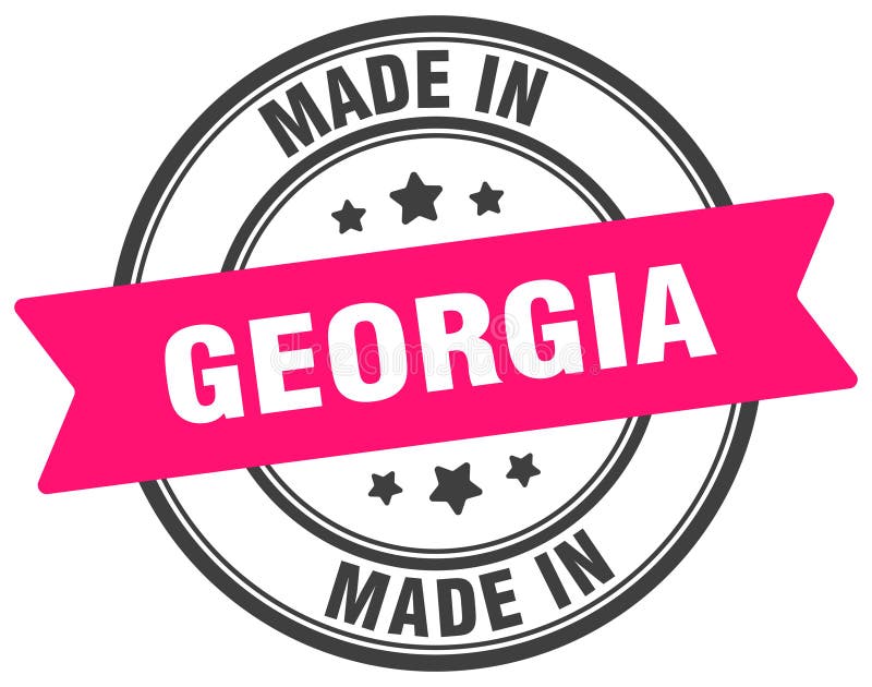 Made in Georgia Round Sign. Made in Georgia Stamp Stock Vector ...