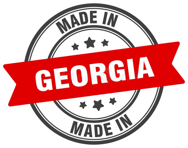 Made in Georgia Round Sign. Made in Georgia Stamp Stock Vector ...