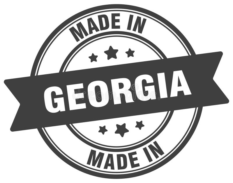 Made in Georgia Round Sign. Made in Georgia Stamp Stock Vector ...