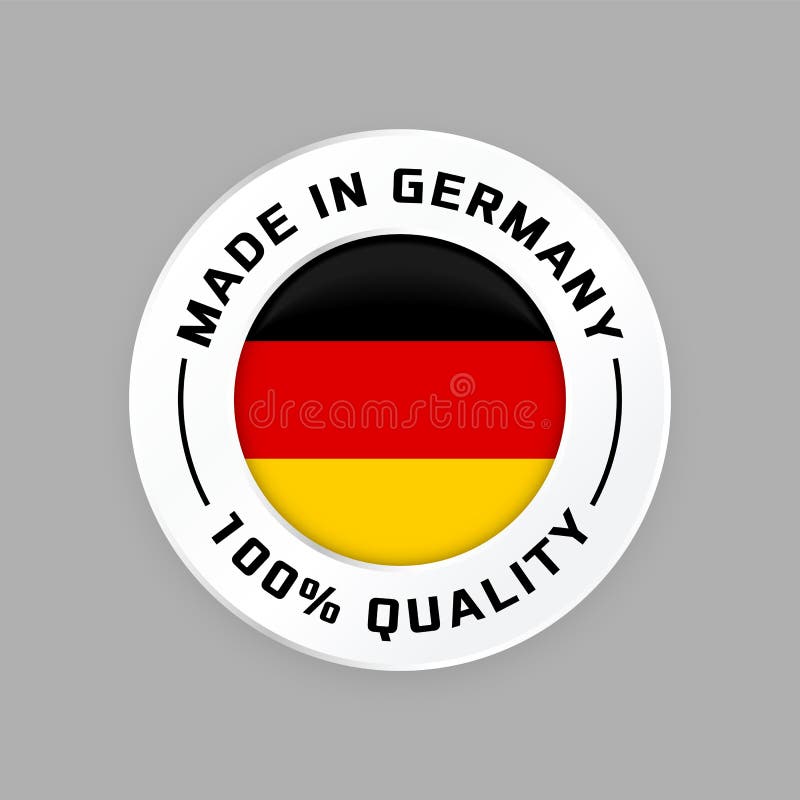 Made in Germany Label Icon of German Flag Map Stock Vector ...