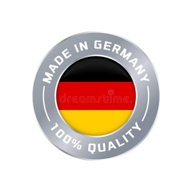 Made in Germany Vector Icon. German Made Quality Product Label, 100 ...