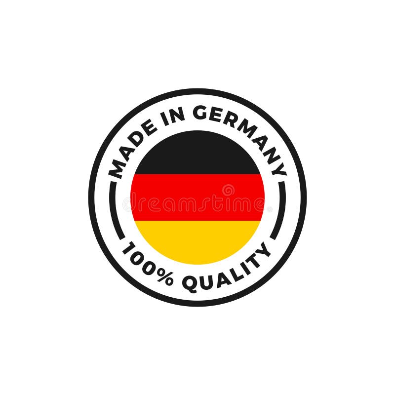 Made in Germany Icon with German Flag Circle Stock Vector ...