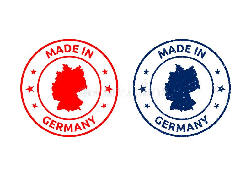 Made in Germany Icon Set, German Product Stamp Stock Vector ...