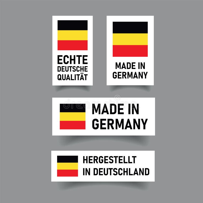 Made in Germany label set stock vector. Illustration of sticker - 294204621