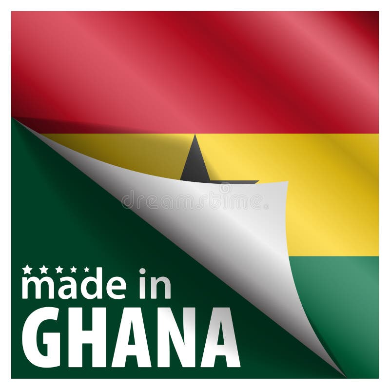 Made in Ghana Graphic and Label Stock Vector - Illustration of flag ...