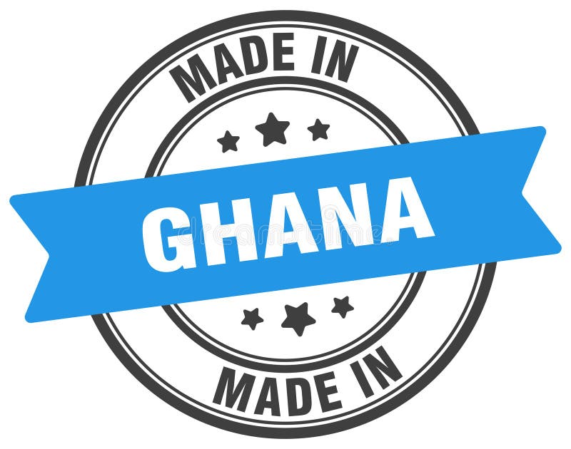 Made in Ghana Round Sign. Made in Ghana Stamp Stock Vector ...