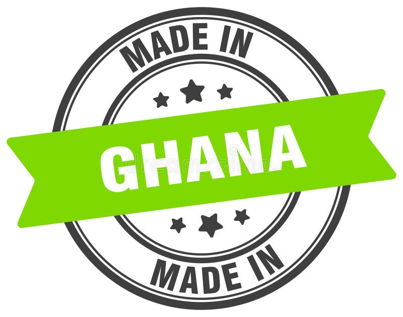 Made in Ghana Round Sign. Made in Ghana Stamp Stock Vector ...