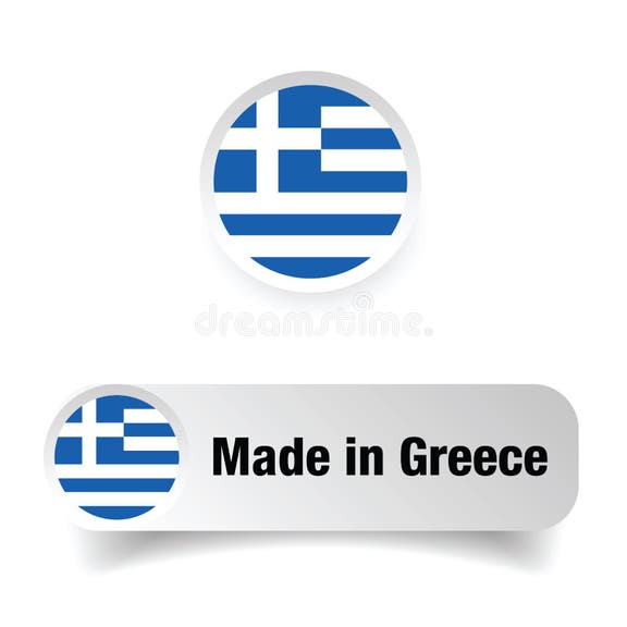 Made in Greece label stock vector. Illustration of badge - 135870198