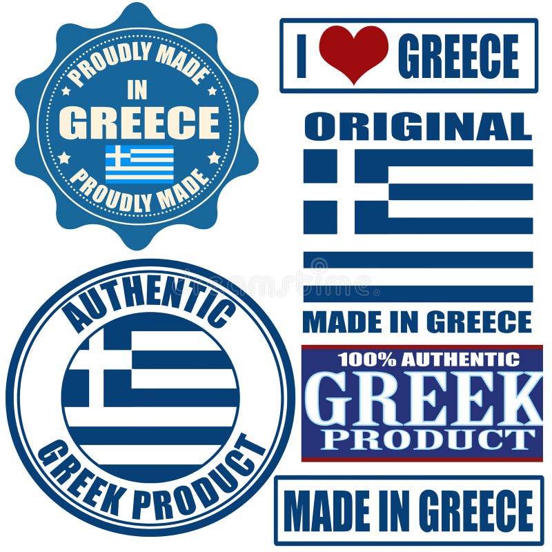 Greek Food Restaurant Concept Illustration Design Stock Illustration ...