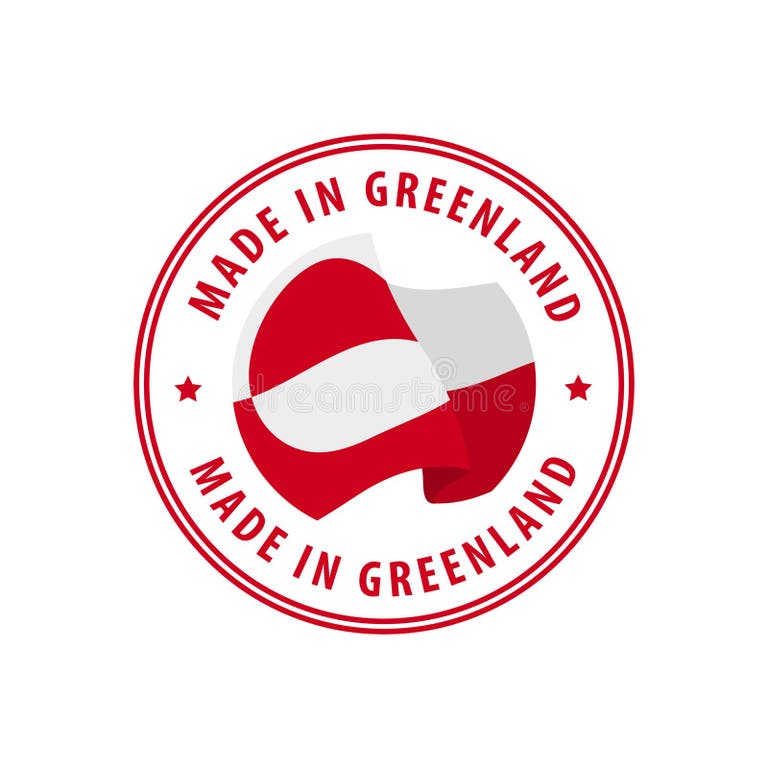 Made in Greenland Stamp, Sticker. Vector Illustration Stock ...
