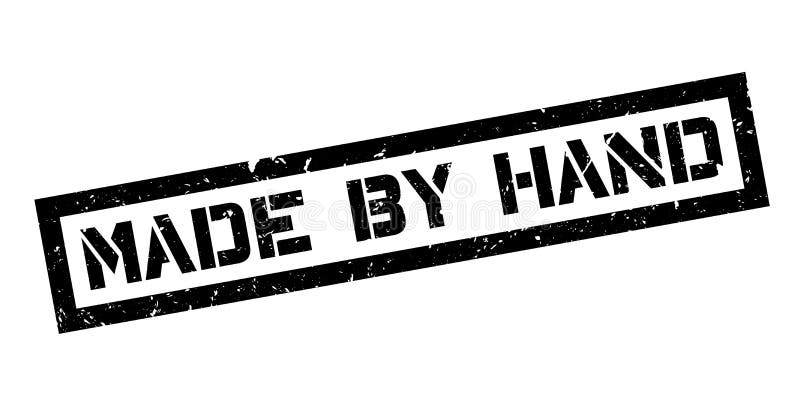 Made by Hand rubber stamp stock illustration. Illustration of grunge ...