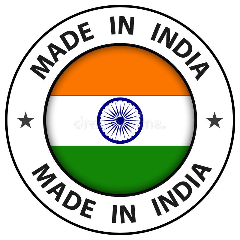 Made in India icon stock vector. Illustration of glossy - 209008110