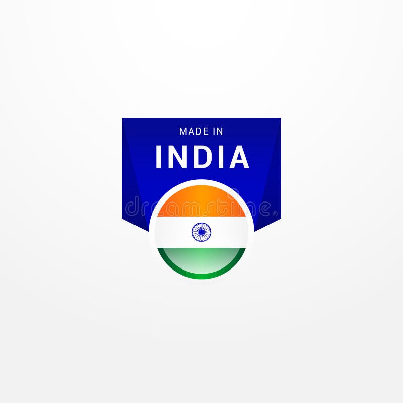 Made in India Label Vector Design Stock Vector - Illustration of badge ...