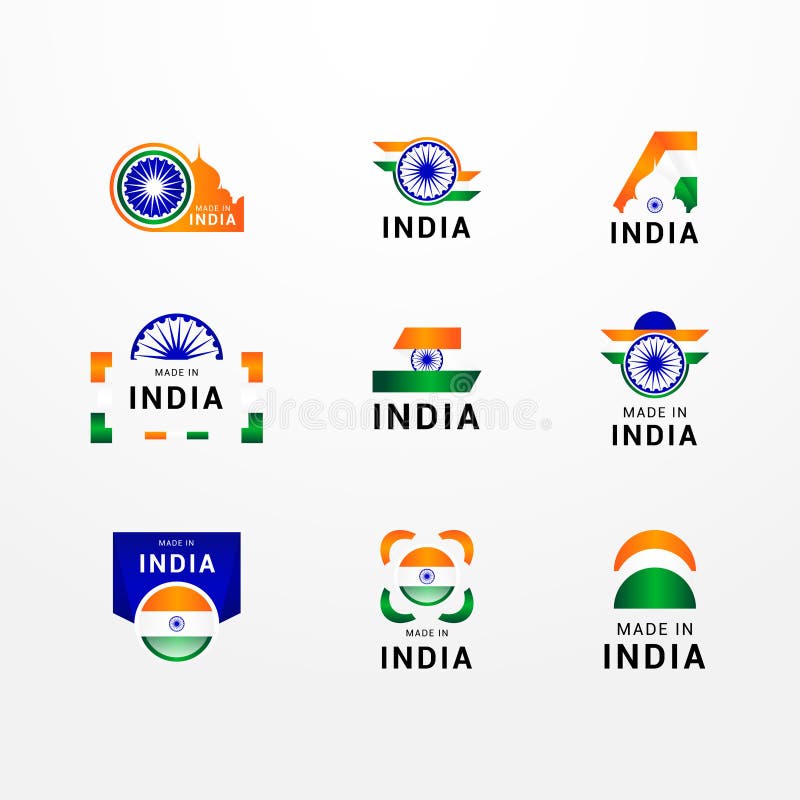 Made in India Label Vector Design Stock Vector - Illustration of indian ...