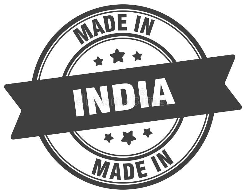 Made in India Round Sign. Made in India Stamp Stock Vector ...