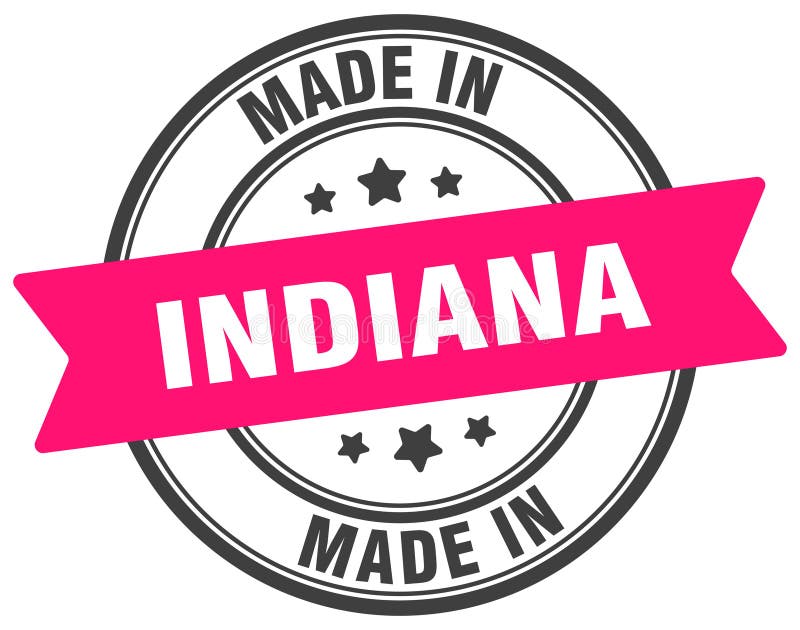 Made in Indiana Round Sign. Made in Indiana Stamp Stock Vector ...
