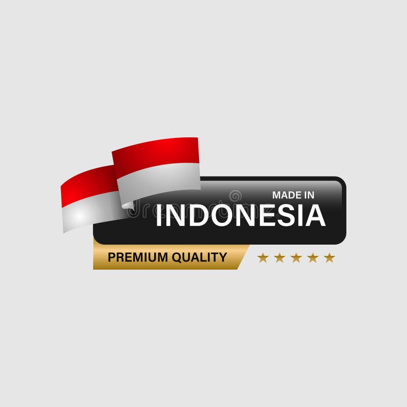 Made in Indonesia Product Label and Logo Design Stock Vector ...