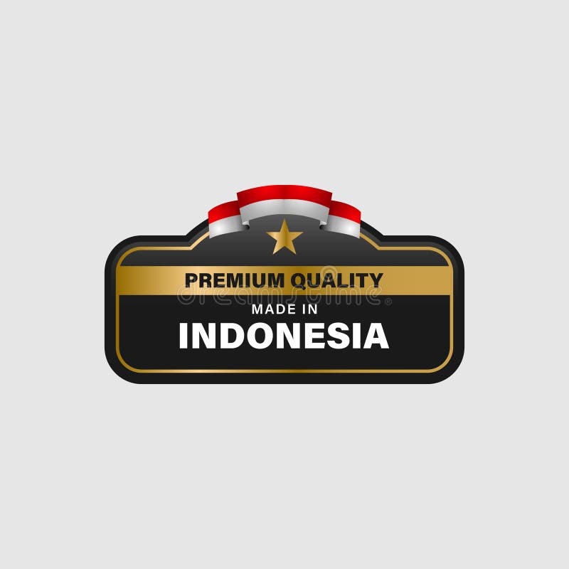 Made in Indonesia Product Label and Logo Template Stock Vector ...