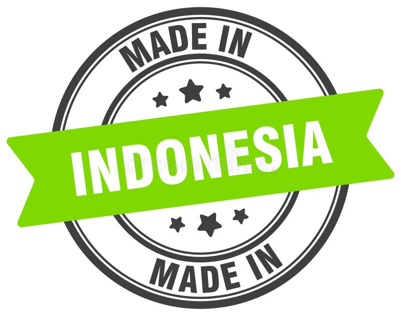 Made in Indonesia Round Sign. Made in Indonesia Stamp Stock Vector ...